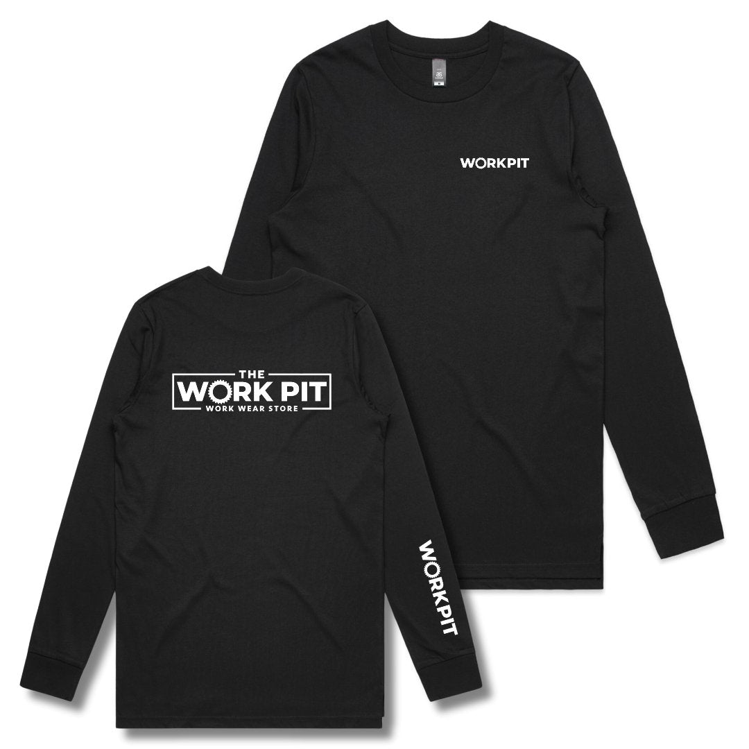 THE WORKPIT TEAM LONG SLEEVE TEE - BLACK/WHITE – The Work Pit