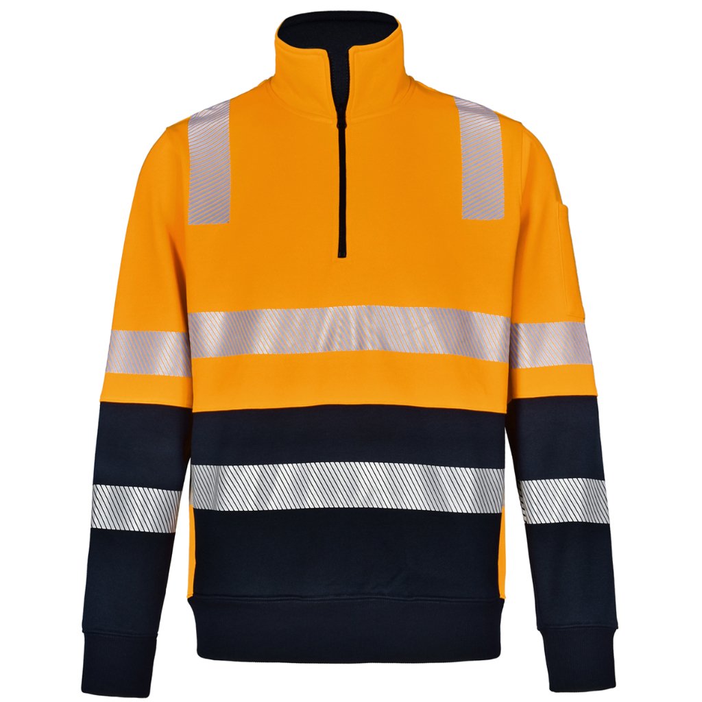 AIW BIOMOTION VIC RAIL SAFETY JUMPER - ORANGE / NAVY – The Work Pit