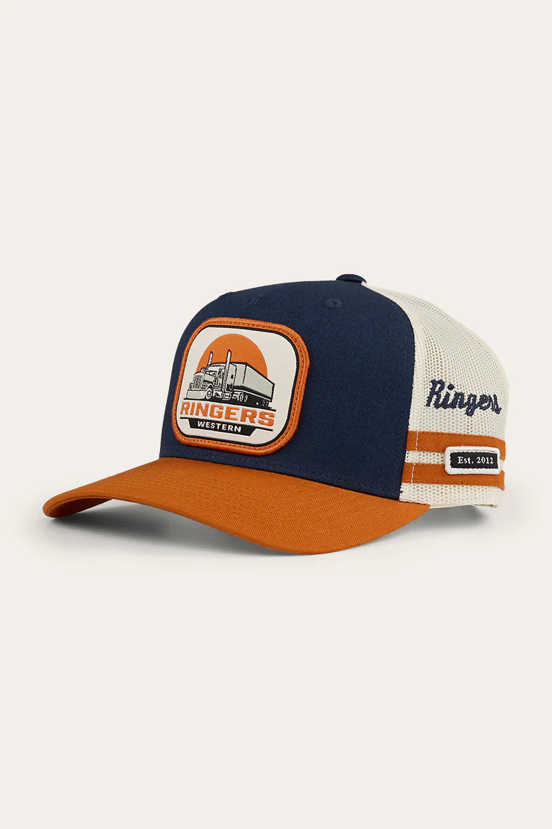 Big Rig Trucker Cap - Navy / Burnt Orange – The Work Pit